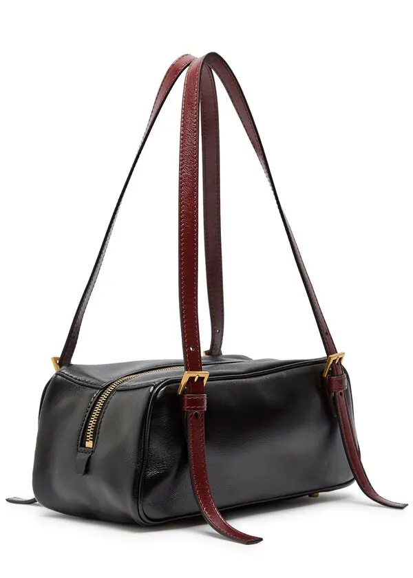 Versace Small Leather Shoulder Bag - Black
