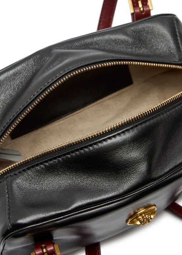 Versace Small Leather Shoulder Bag - Black