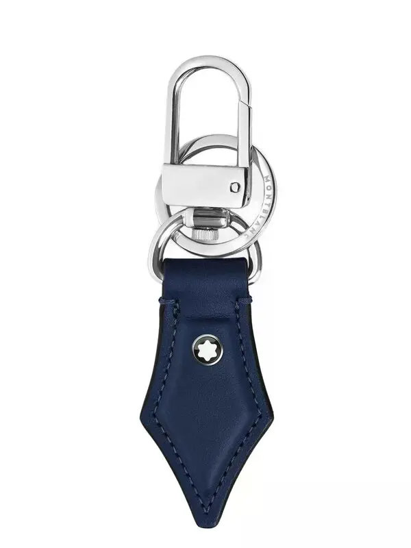 Montblanc Nib Logo-plaque Keyring - Blue