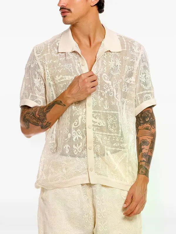 Agua Bendita Jared Embroidered Short-sleeve Shirt