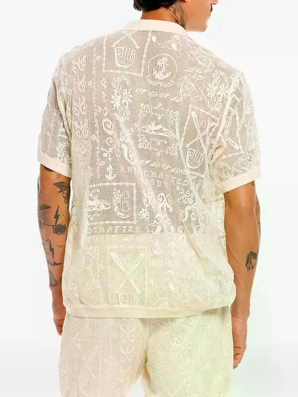 Agua Bendita Jared Embroidered Short-sleeve Shirt