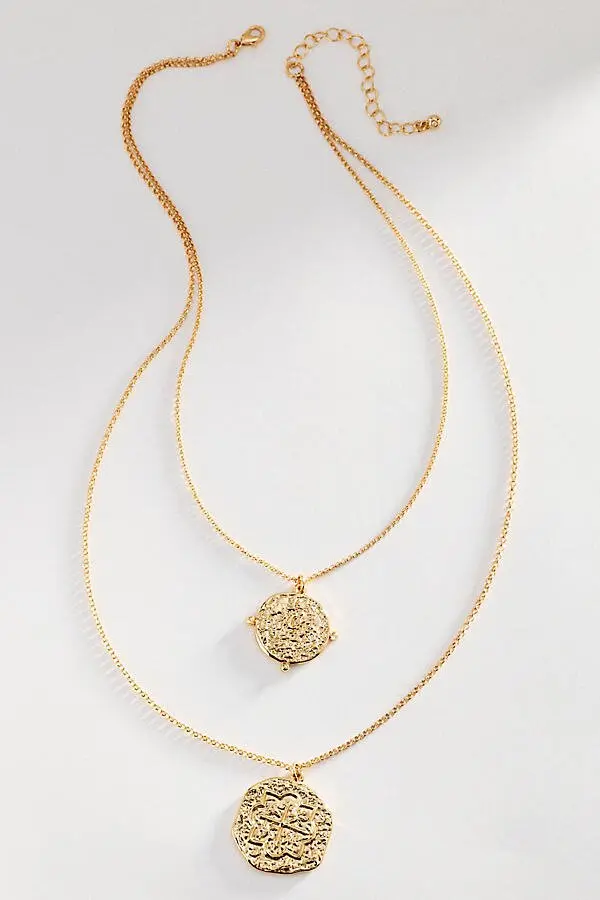Anthropologie Double Layer Pendant Necklace