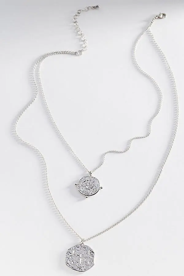 Anthropologie Double Layer Pendant Necklace