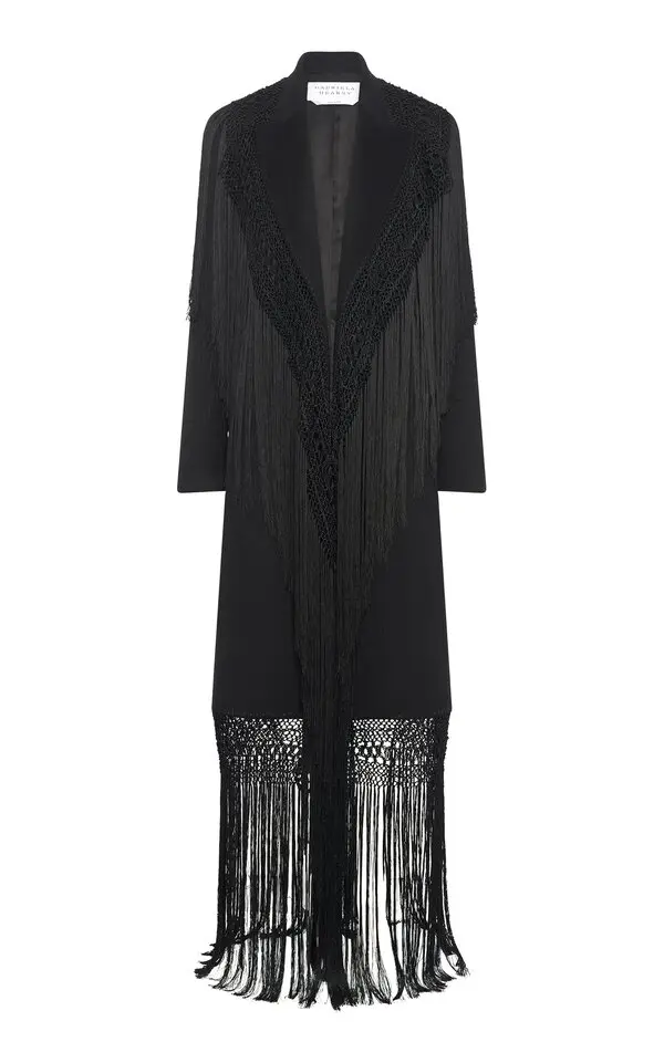 Gabriela Hearst Mcaffrey Embroidered Recycled-cashmere Coat - Black
