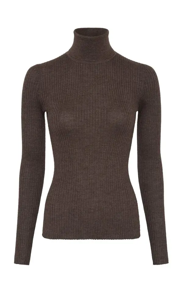 Gabriela Hearst Peppe Turtleneck Top - Brown