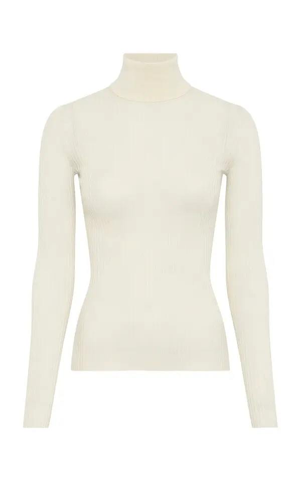 Gabriela Hearst Peppe Turtleneck Top - Ivory