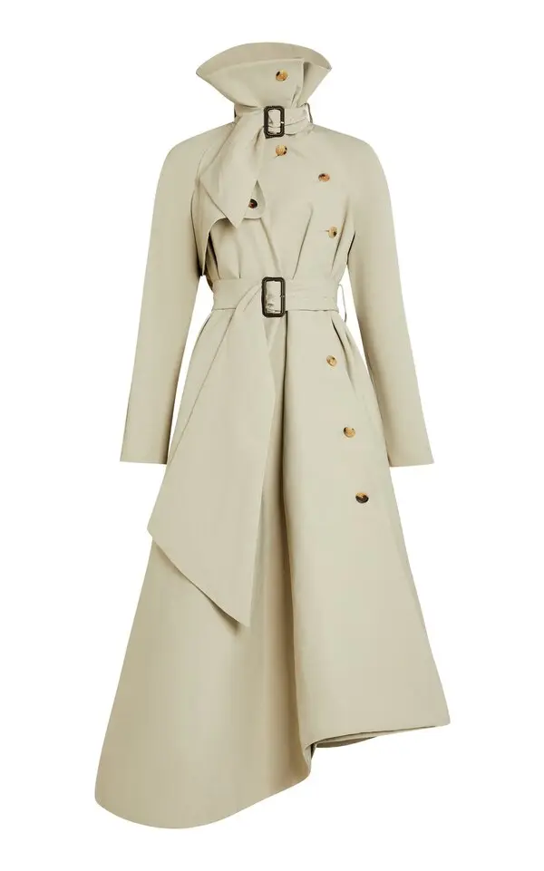 A.W.A.K.E. Mode Belted Flared Trench Coat