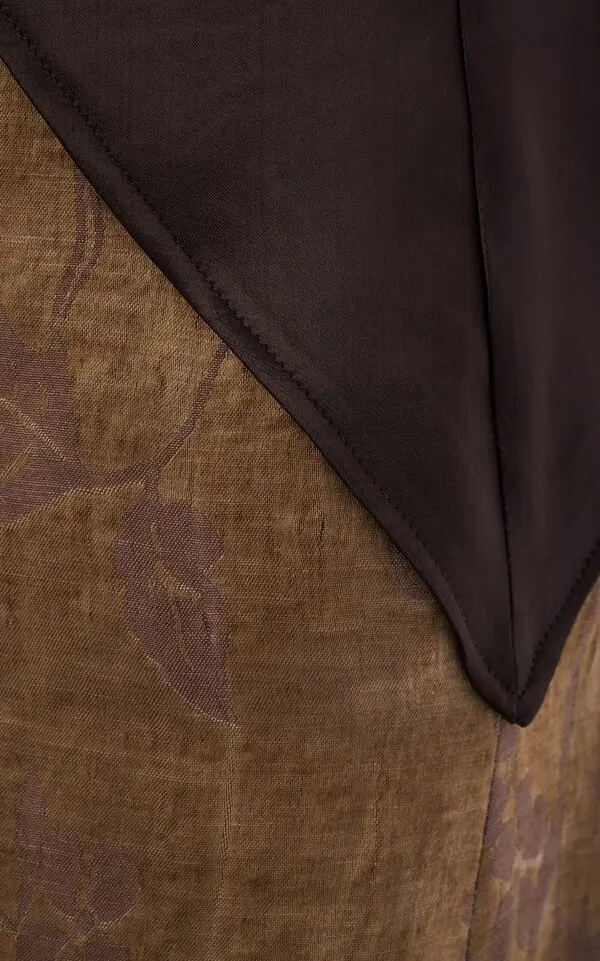 FERRAGAMO Brocade Slip Midi Dress