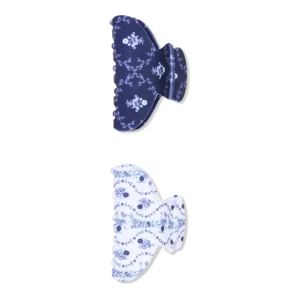 WET BRUSH Small Claw Clips - Blue Vine Stripe