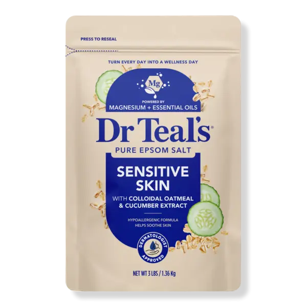 DR TEAL'S Epsom Salt Magnesium Soak, Sensitive Skin With Colloidal Oatmeal & Cucumber Extract - One-color