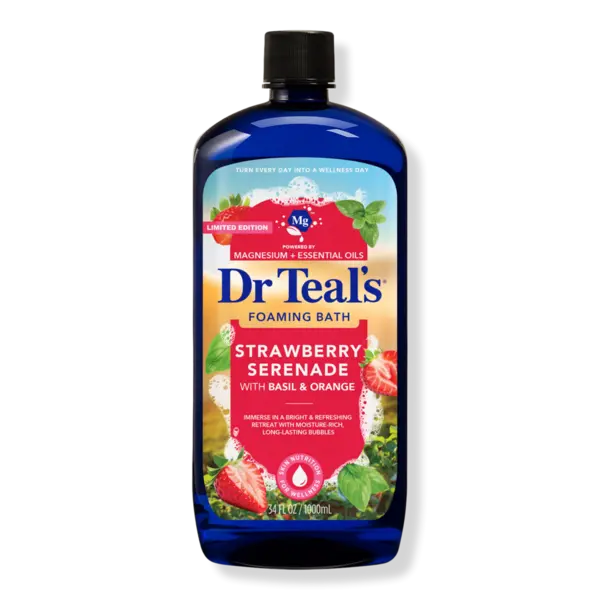 DR TEAL'S Foaming Bath With Pure Epsom Salt, Strawberry Serenade With Basil & Orange - One-color