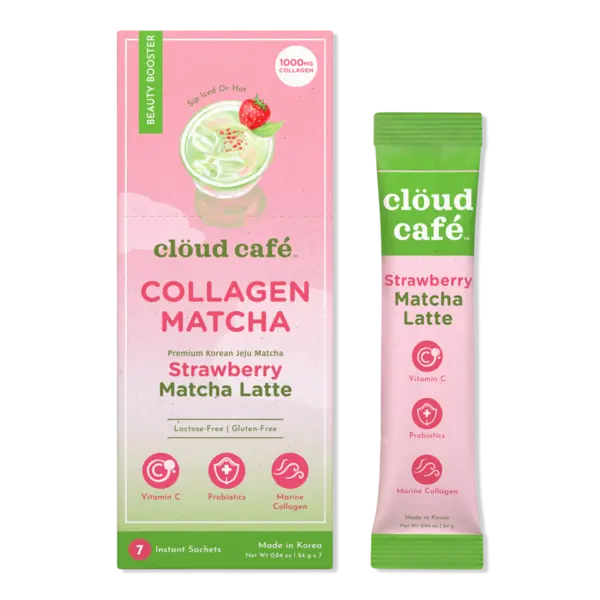 CLOUD CAFE Strawberry Matcha Latte Collagen-infused Beauty Booster Strawberry Matcha - One-color