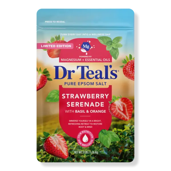DR TEAL'S Epsom Salt Magnesium Soak, Strawberry Serenade With Basil & Orange - One-color