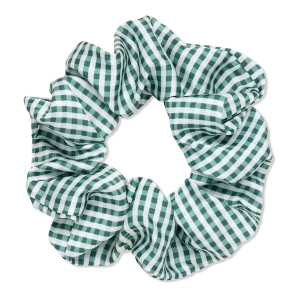 WET BRUSH X Hill House Oversized Silk Scrunchie - Green Gingham