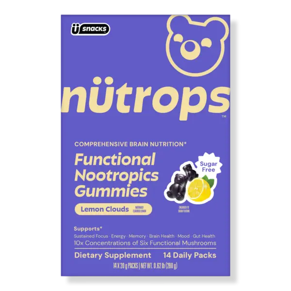 GRUNS Sugar Free Functional Nootropics Mushroom Gummies Supplement - One-color