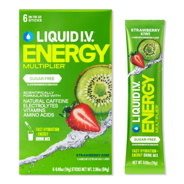 LIQUID I.V. Energy Hydration Multiplier Electrolyte Drink Mix Sugar-free Strawberry Kiwi - One-color