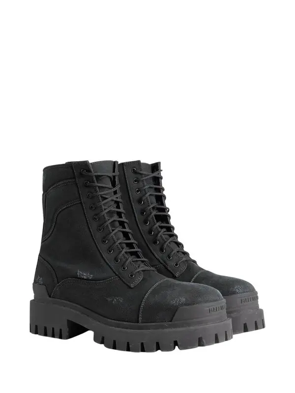 Balenciaga Combat Strike Boots - Black