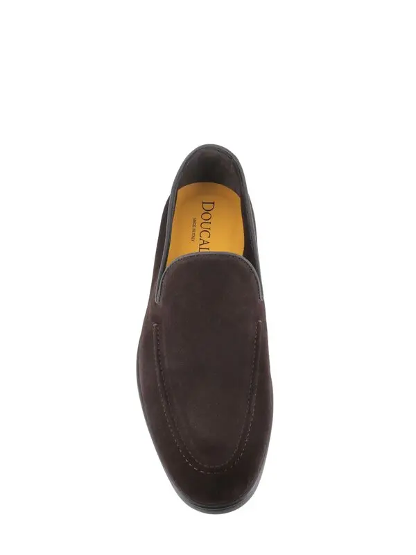DOUCAL'S Suede Moccasin Loafer - Brown