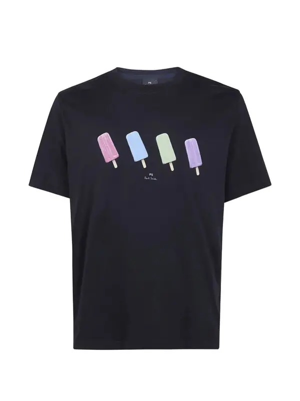 Paul Smith Printed Cotton T-shirt - Black