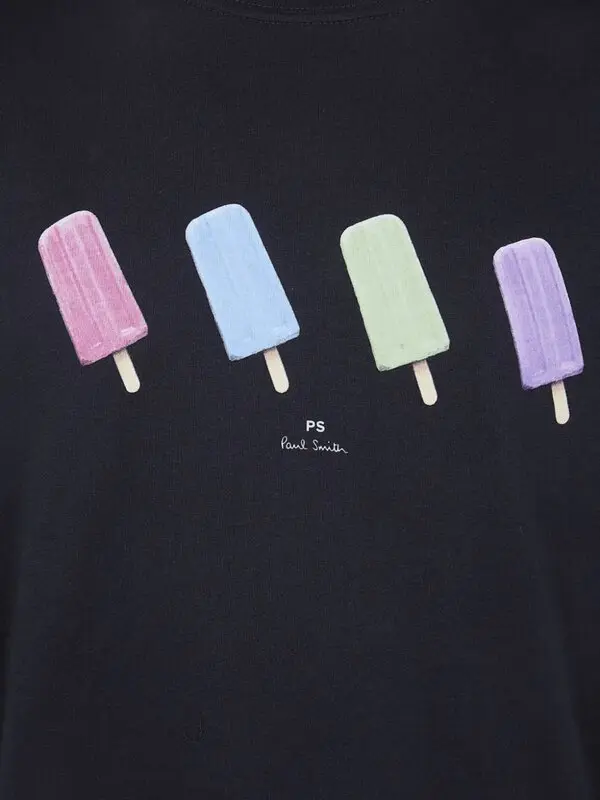 Paul Smith Printed Cotton T-shirt - Black