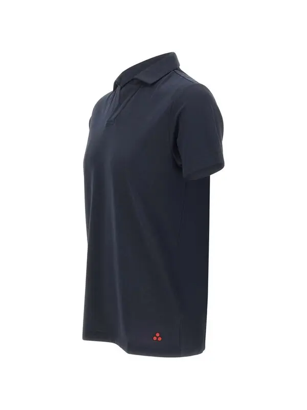 Peuterey Cotton And Silk Polo Shirt - Blue
