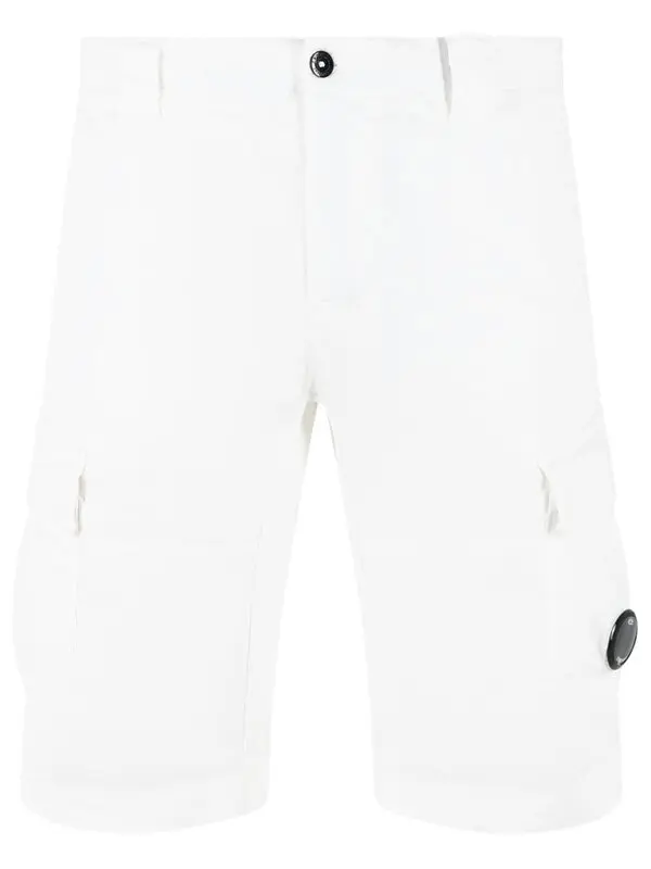 C.P. COMPANY Cotton Cargo Shorts - White