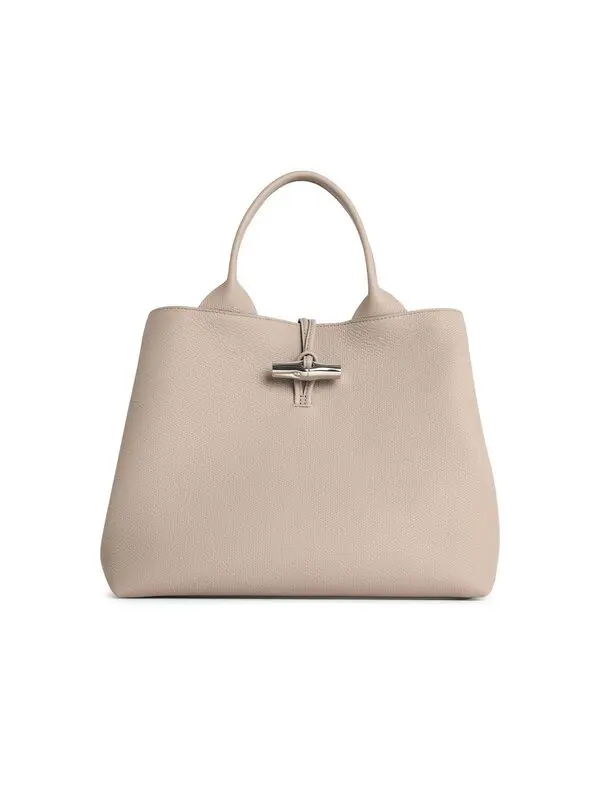 Longchamp Bag With 'l Le Roseau' Handle - Grey