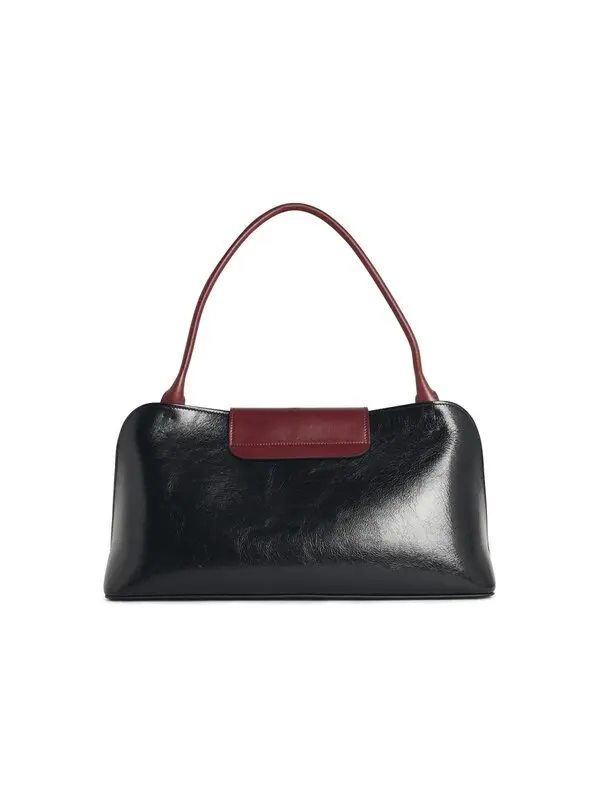 Versace East/west 'vivian' Leather Shoulder Bag - Black