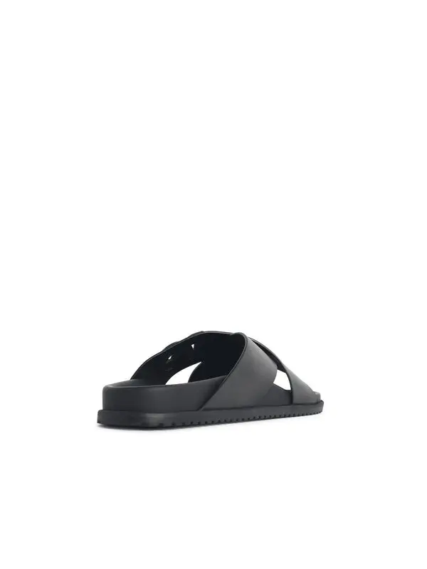 Dolce & Gabbana Leather Slippers - Black