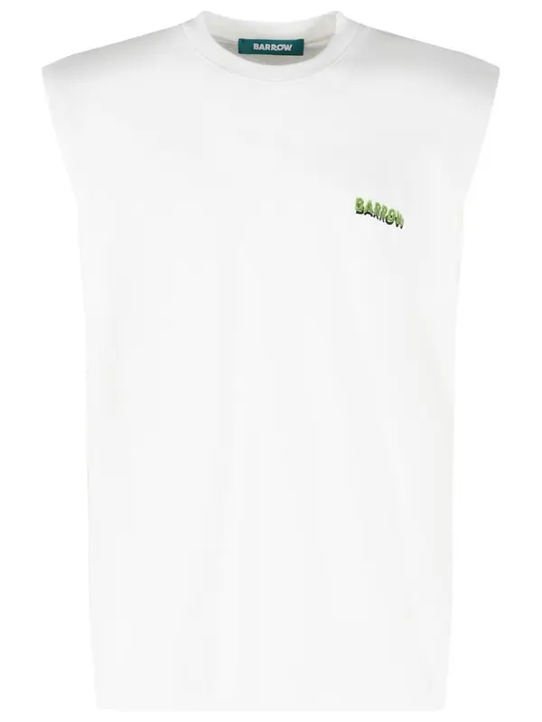 BARROW Cotton Tank Top - White