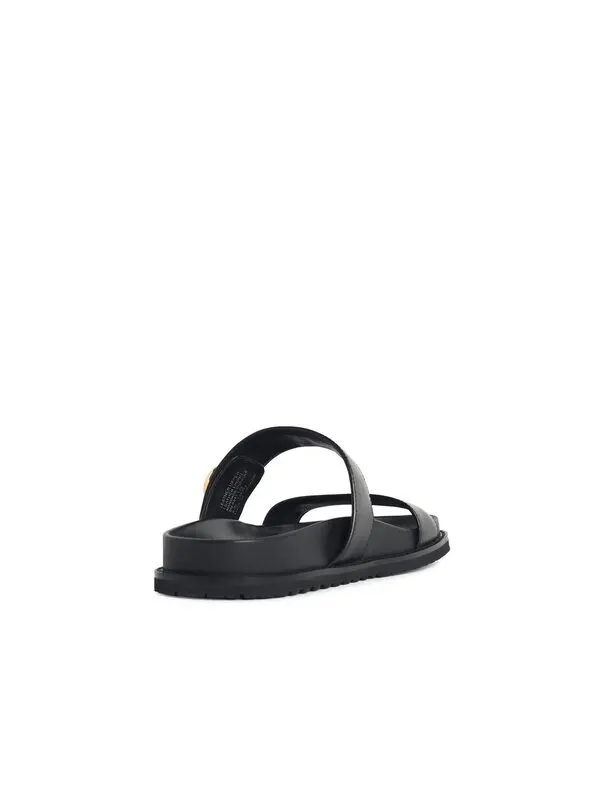 Tory Burch Romy Sport Leather Slippers - Black