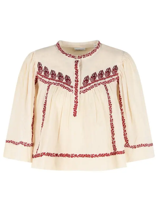 Isabel Marant Étoile Juline Cotton Blouse - Ivory