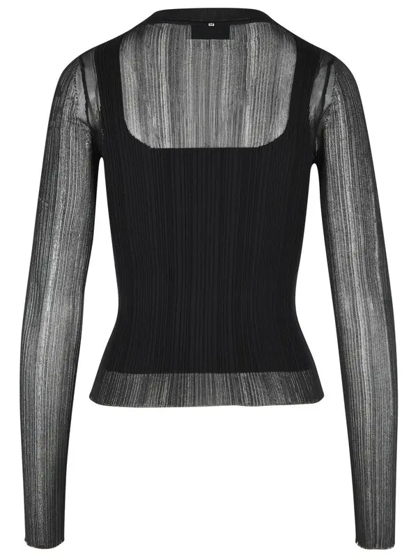 Sportmax Buono Trompe L'oeil Viscose-blend Sweater - Black