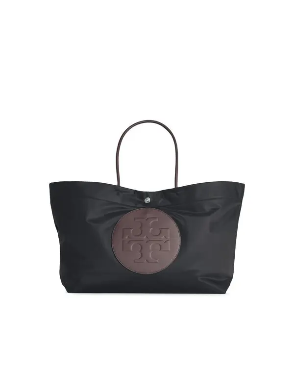 Tory Burch Large 'ella Twist' Polyamide Bag - Black