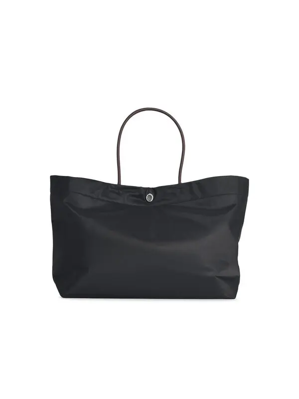 Tory Burch Large 'ella Twist' Polyamide Bag - Black