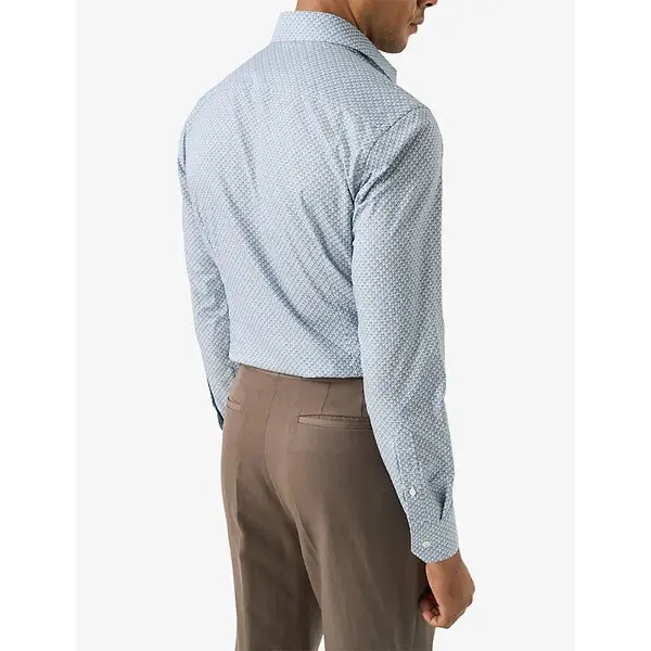 Eton Signature Twill Motif Slim-fit Cotton Shirt