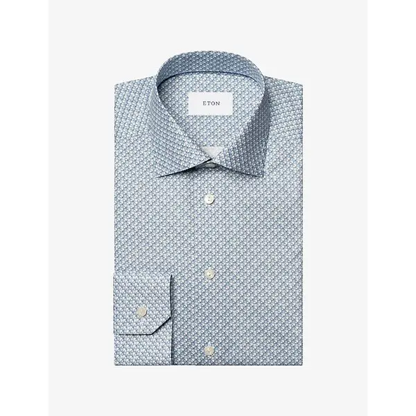 Eton Signature Twill Motif Slim-fit Cotton Shirt