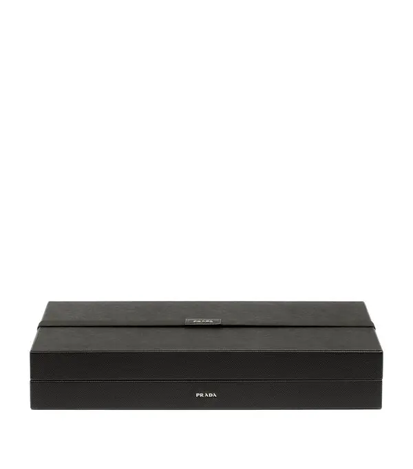 Prada Saffiano Leather Backgammon Set - Black