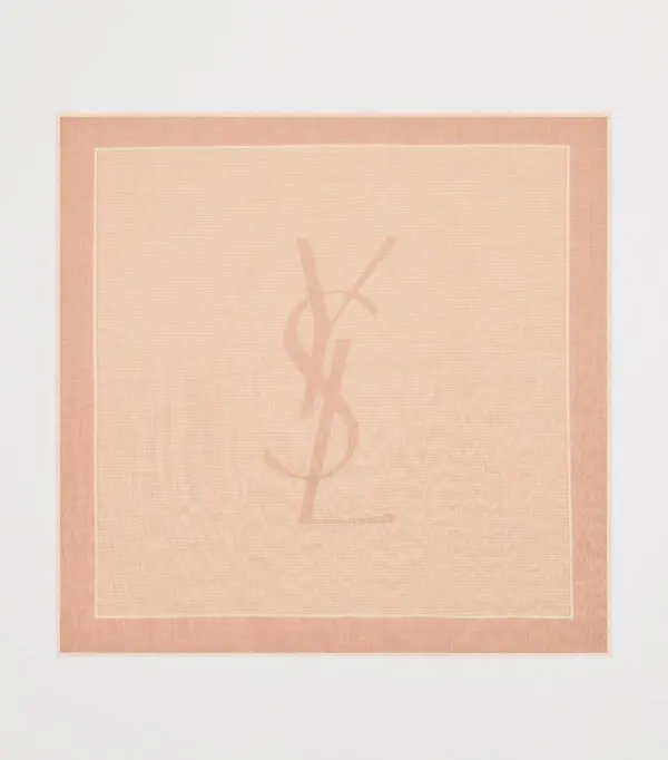 Saint Laurent Cashmere-silk Cassandre Scarf - Red