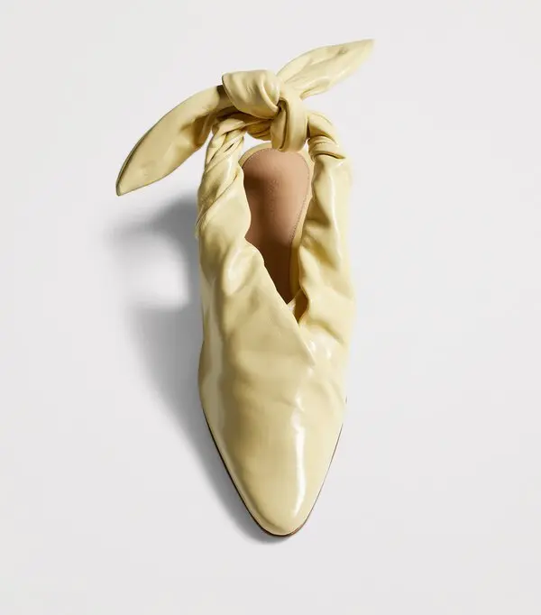 Bottega Veneta Leather Slingback Pumps - Yellow