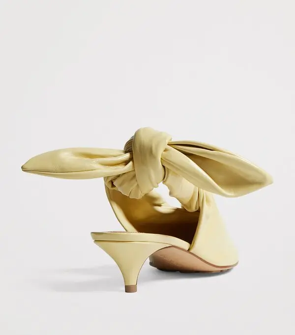 Bottega Veneta Leather Slingback Pumps - Yellow