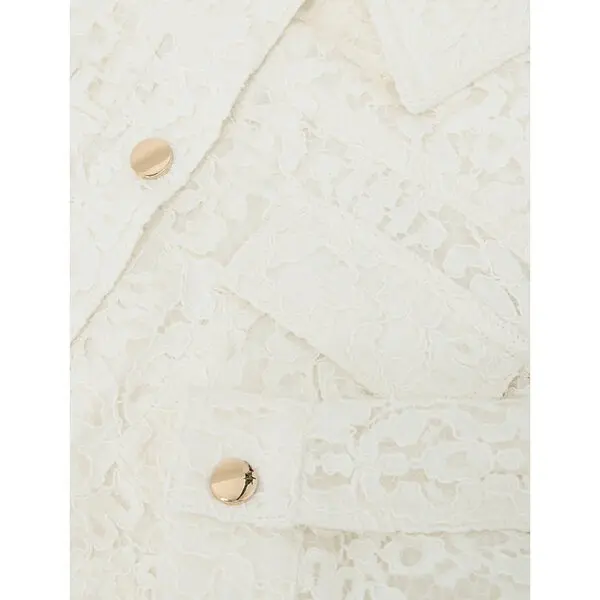 REISS Flap-pocket Lace Jacket