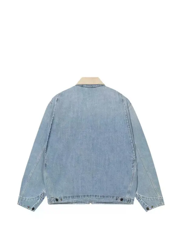 Carhartt Work In Progress Zipped Denim Jacket With Chest Pocket - Blue