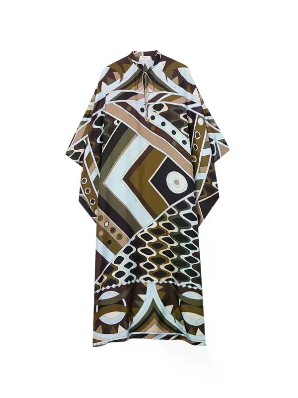 Emilio Pucci Vivara Print Silk Kaftan