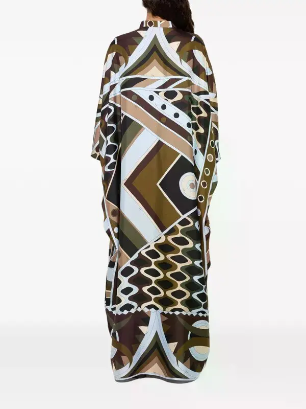 Emilio Pucci Vivara Print Silk Kaftan