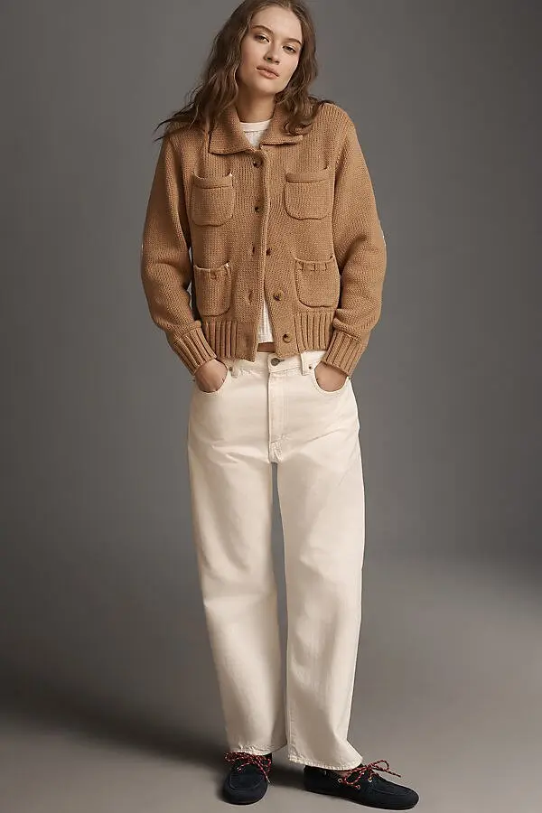 KERRI ROSENTHAL Cotton Love Knit Bomber Jacket