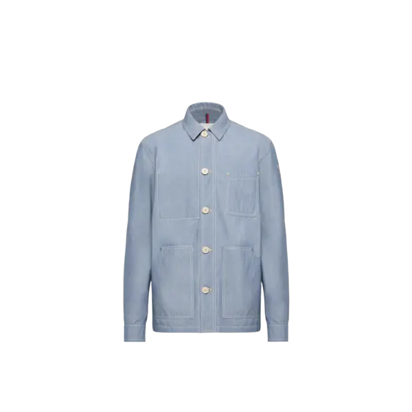 Moncler Elorn Chambray Shirt Jacket - Blue