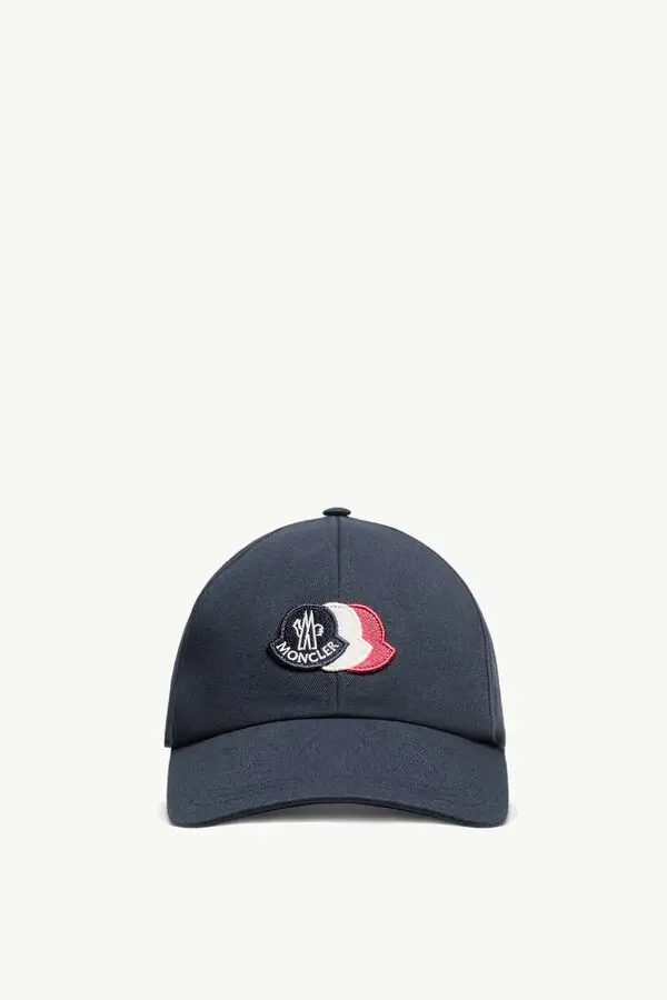 Moncler Cotton Gabardine Baseball Cap - Blue