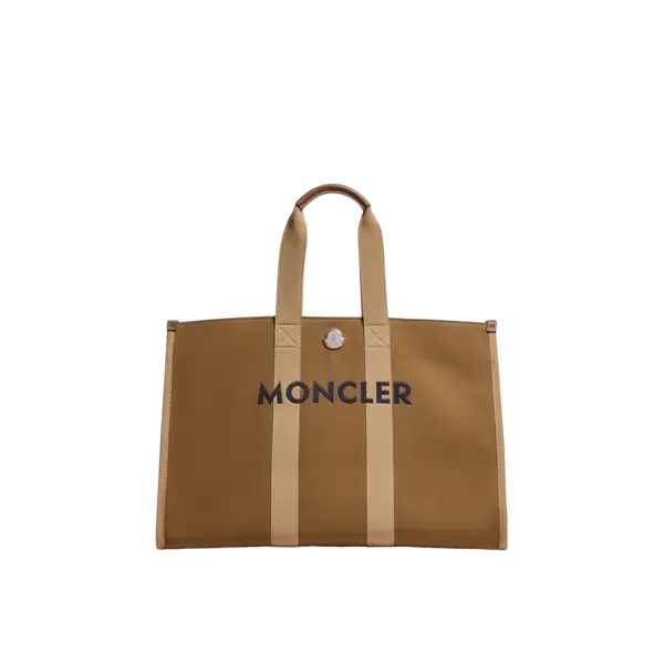 Moncler Logo Canvas Tote Bag - Green