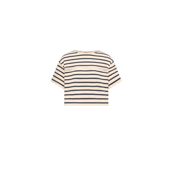 Moncler Macramé-trimmed Striped Cotton T-shirt - Multicolour